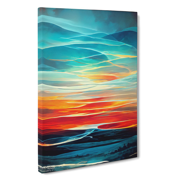 Alpen Home Sunset Abstract No.6 - Wrapped Canvas Art Prints | Wayfair.co.uk